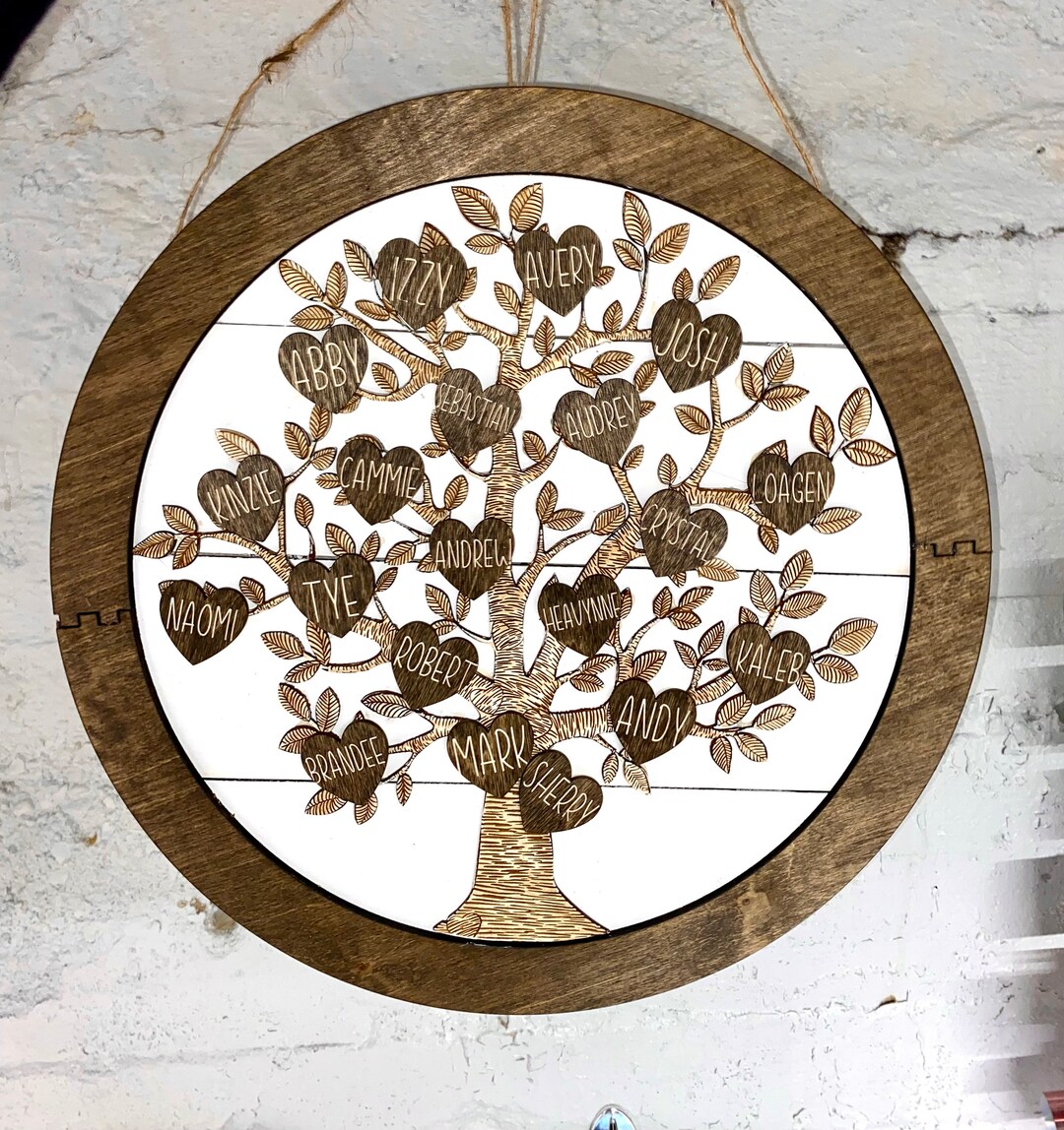 Family Tree SVG Laser File - Etsy Australia