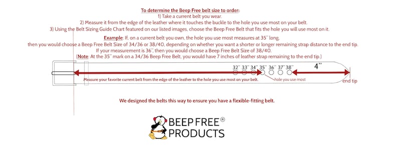 Beep Free® Brown 1-1/8" Braided Leather Belt Airport Friendly 100% ...