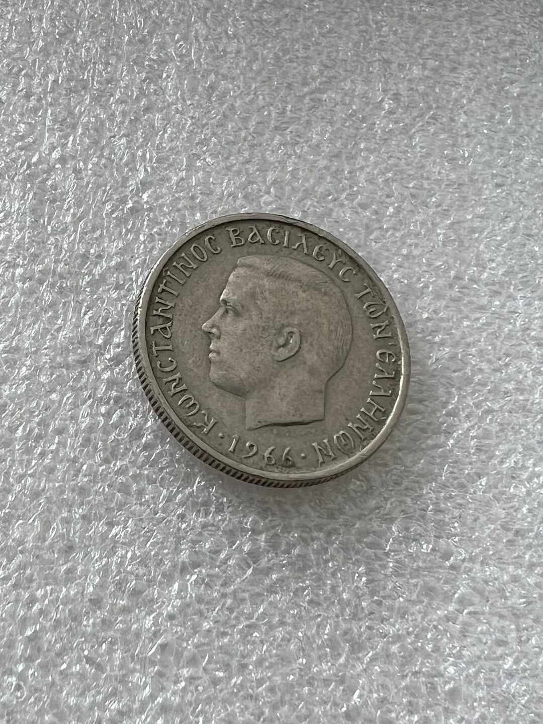 1966 Greece 1 Drachma, Constantine II King of Greece, Rare Greek Coins ...