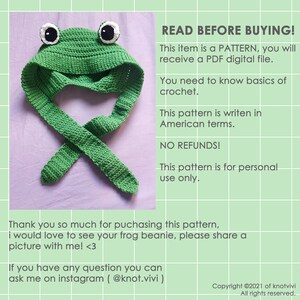 Cute Frog Beanie Hat Pattern, Crochet Hat Pattern - Etsy