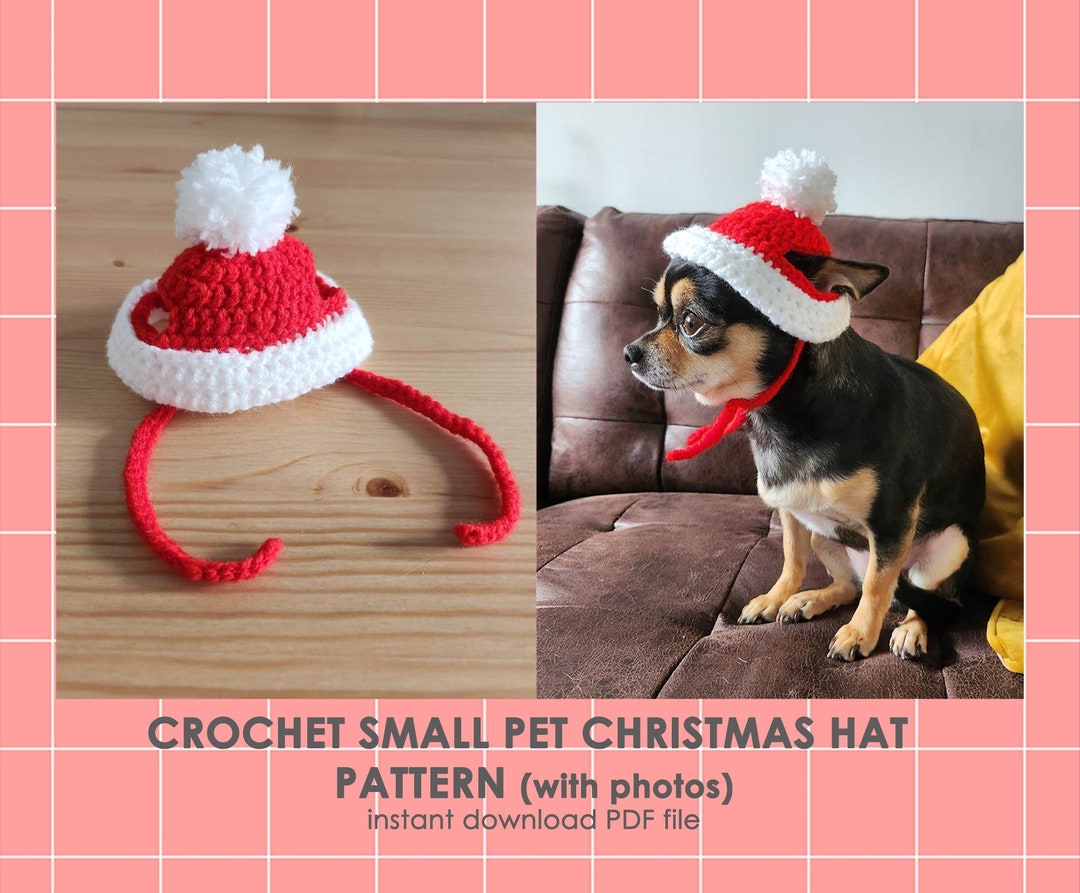 Cute Christmas Hat for Small Pet, Dog Cat Hat Beanie, Winter, Santa ...