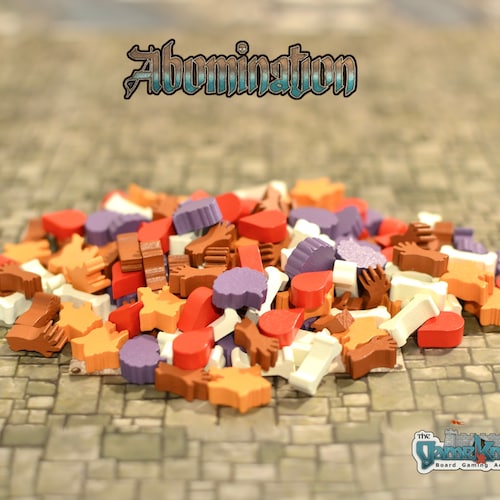 Abomination Board Game Custom Wooden Token Upgrade Set of 170 - Etsy