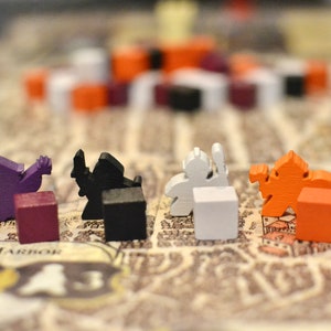 Set of 100 Custom Wooden Meeples for Lords of Waterdeep the Board Game ...