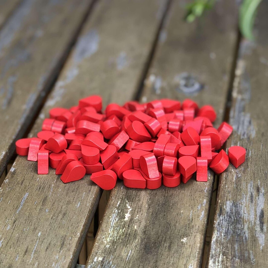 Wooden Red Blood Tokens for Board Games and D&D - Etsy