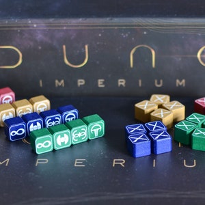 Dune Imperium Wooden Upgraded Screen Printed Cube Tokens - Etsy
