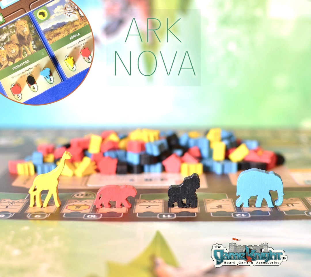 Ark Nova Wooden Meeples and Token Complete Set of 112 | Board Game Upgrade - Etsy