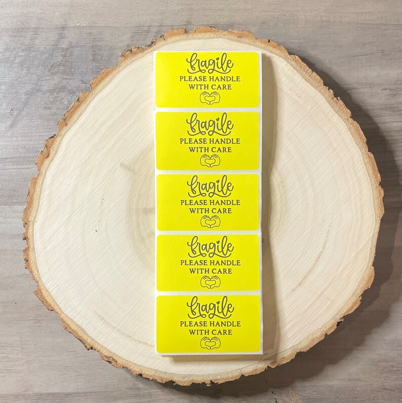 Fragile Handle With Care Labels Thermal Labels Fragile - Etsy