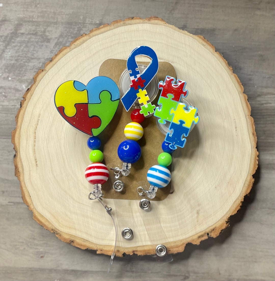 Autism Awareness Badge Reel, Autism Badge Reel, Custom Badge Reel ...