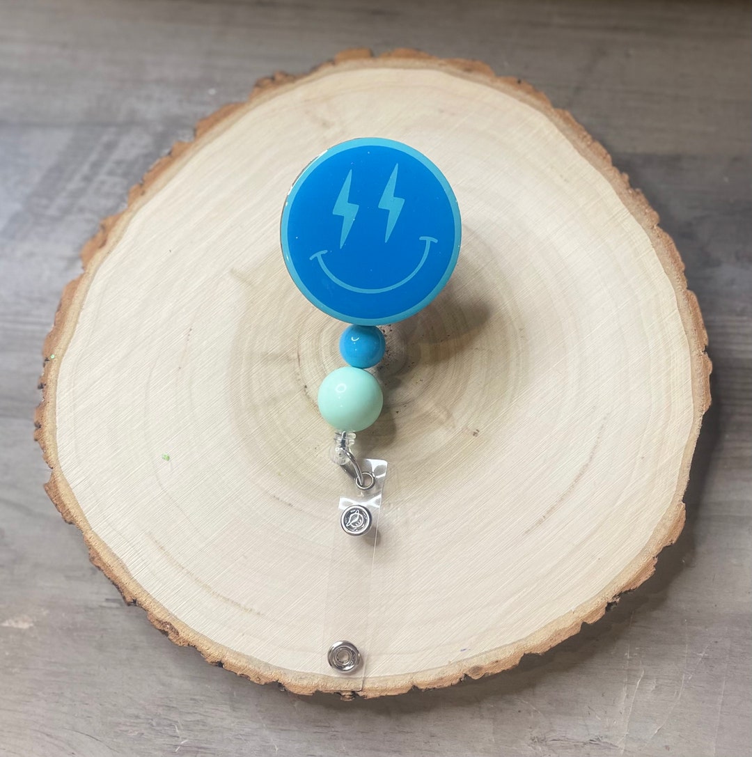 Smile Face Badge Reel, Happy Smile Badge Reel, Happy Face Badge Reel ...