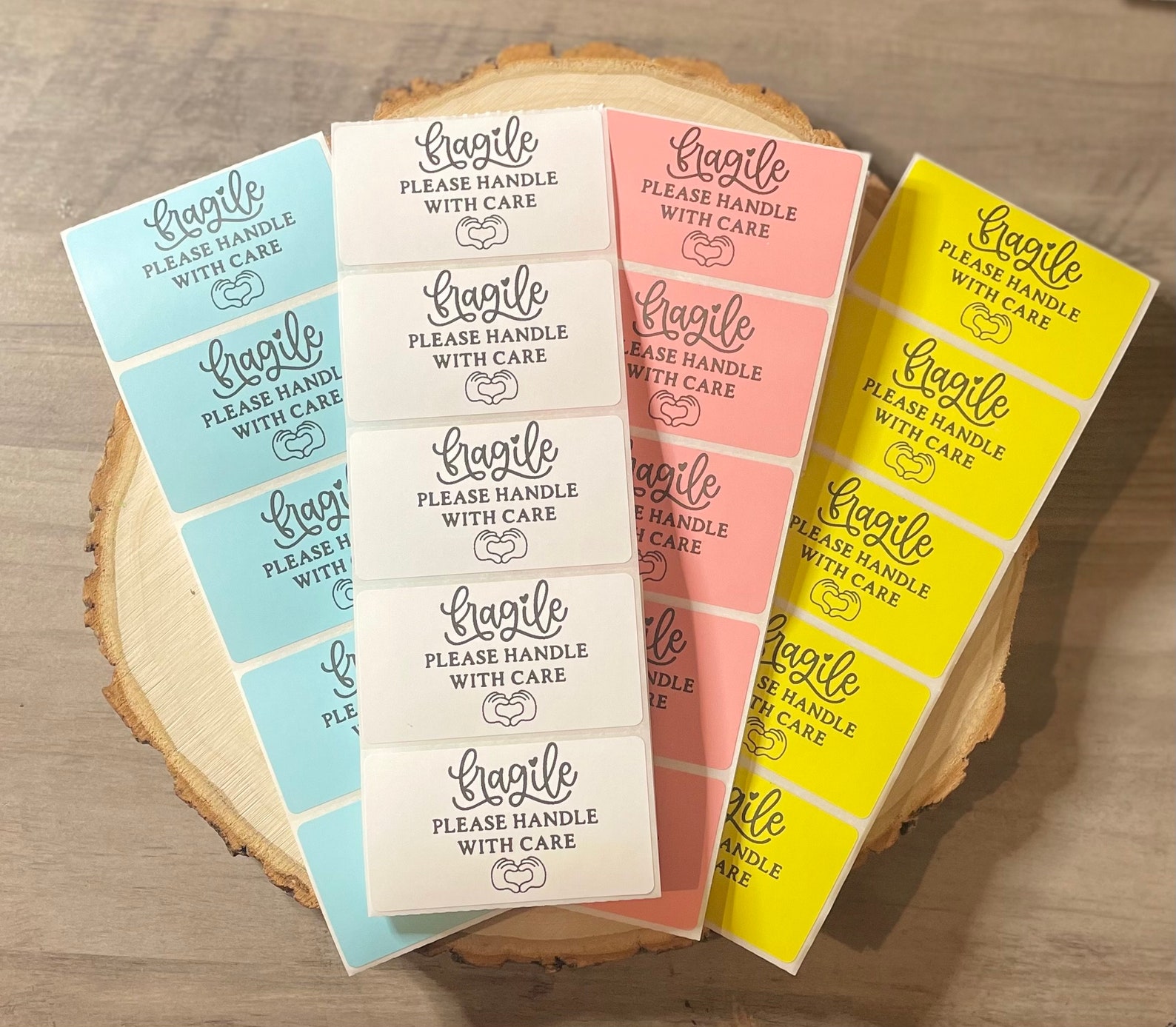 Fragile Handle With Care Labels Thermal Labels Fragile - Etsy