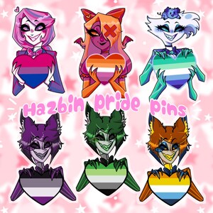 Preorders! Hazbin Hotel Pride Acrylic Pins - Etsy