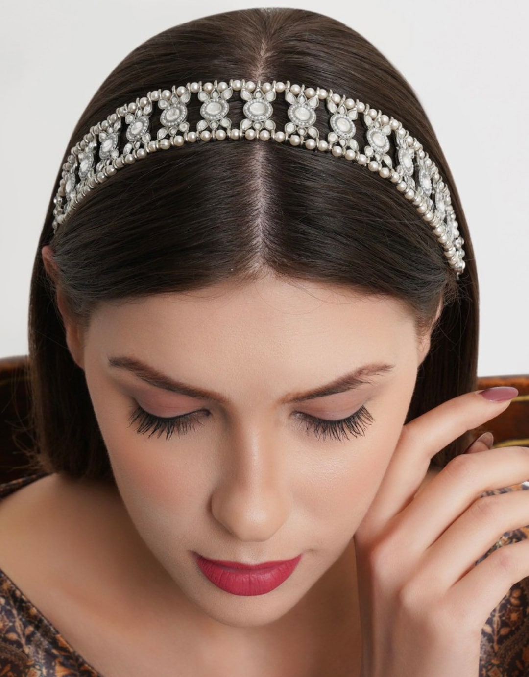 Silver Mathapatti Silver Sheesh Patti Kundan Matha Patti - Etsy