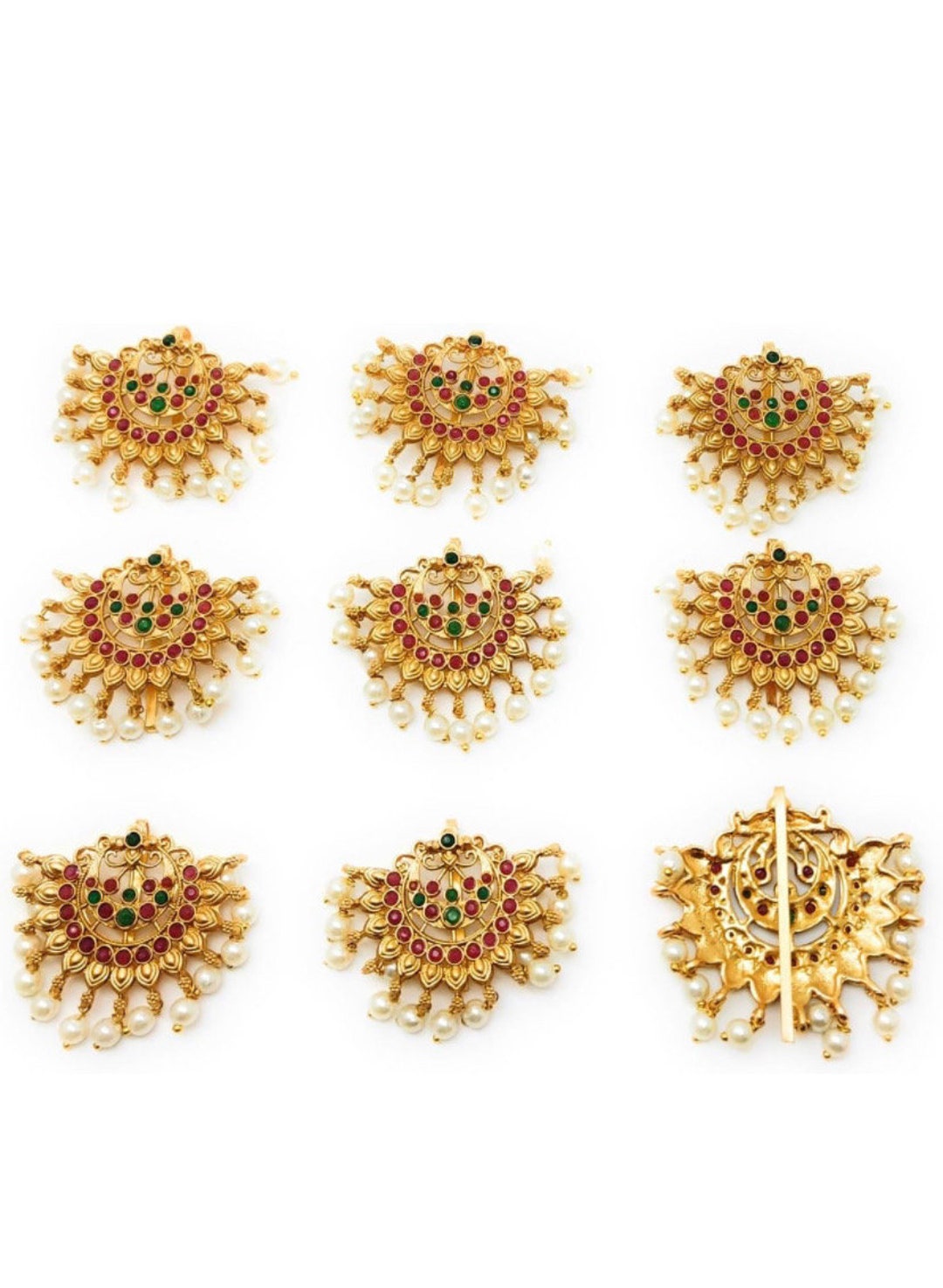 9 Piece Indian Hair Jewelry Indian Hair Accessory - Etsy