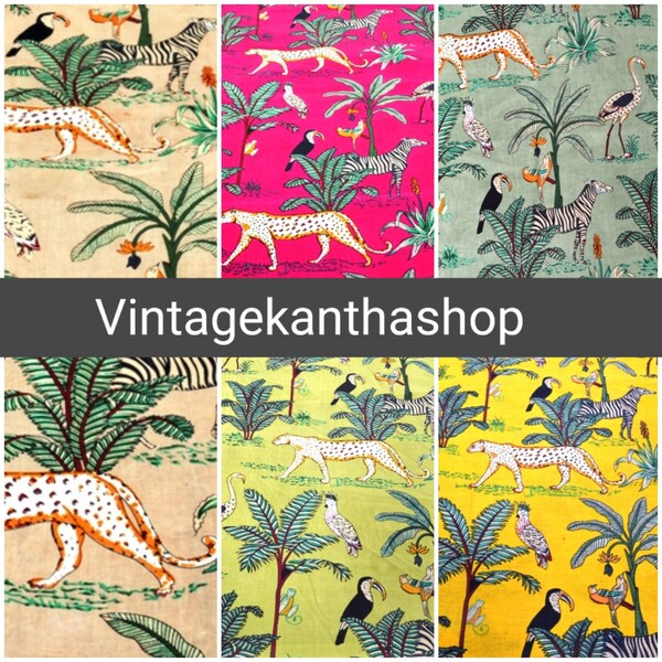 Jungle Print Fabric - Etsy