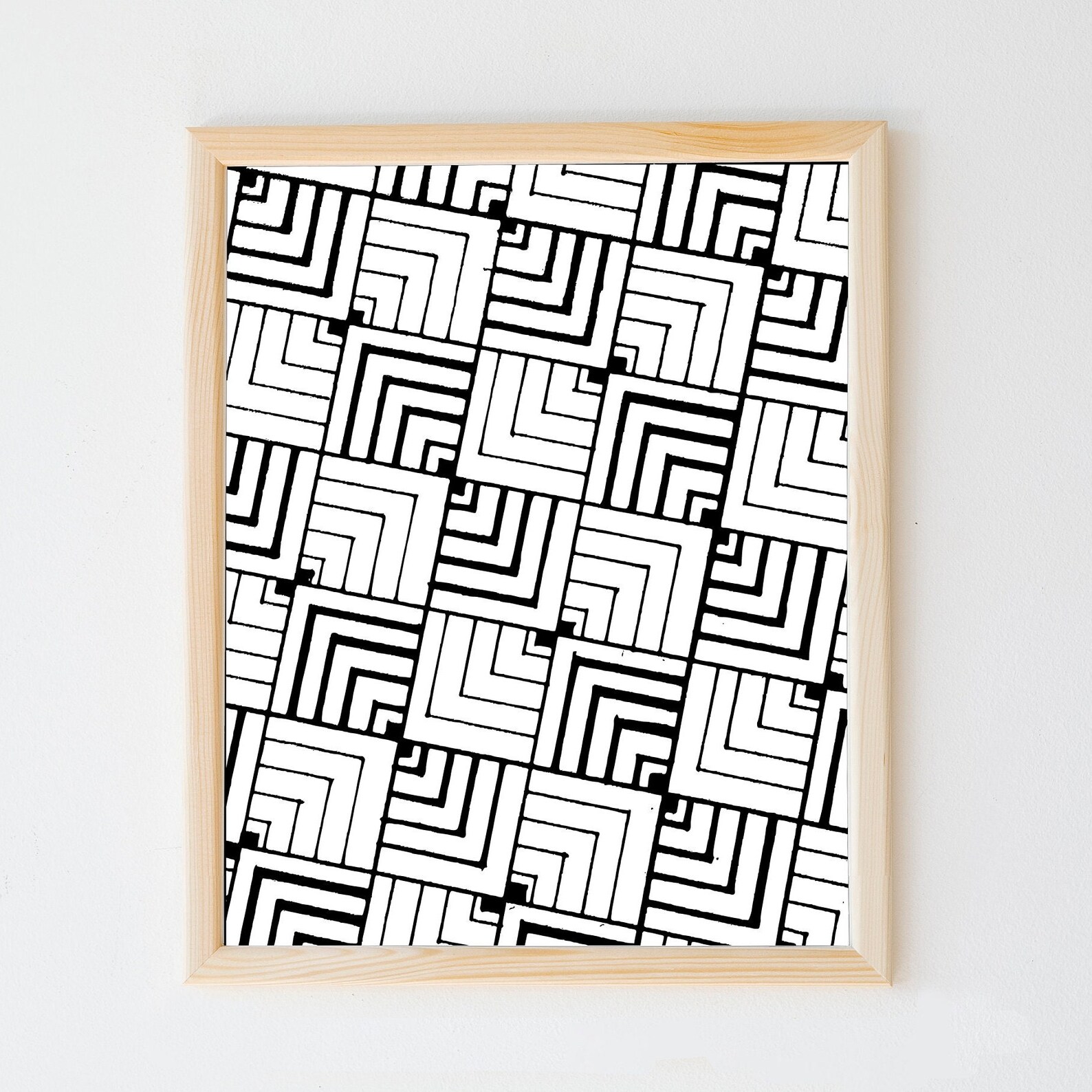 Black and White Pattern, Digital Print, Digital Art, Home Decor, Wall ...