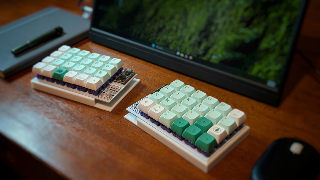 Custom Biba40 Split Mechanical Keyboard – 40% Wireless Keyboard With ...