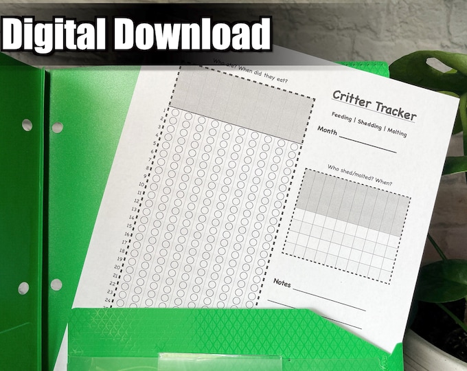 Printable Critter Tracker | Reptile Feeding Tracker | Feeding Tracker ...