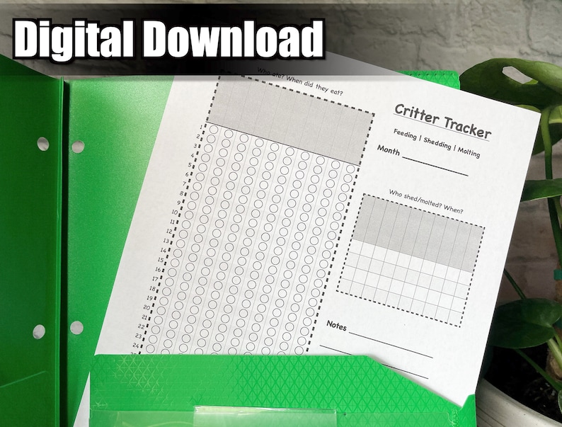 Printable Critter Tracker | Reptile Feeding Tracker | Feeding Tracker ...