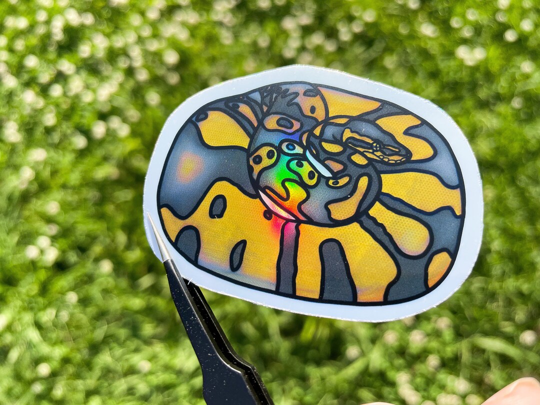 Holographic Pastel Ball Python Sticker - Etsy