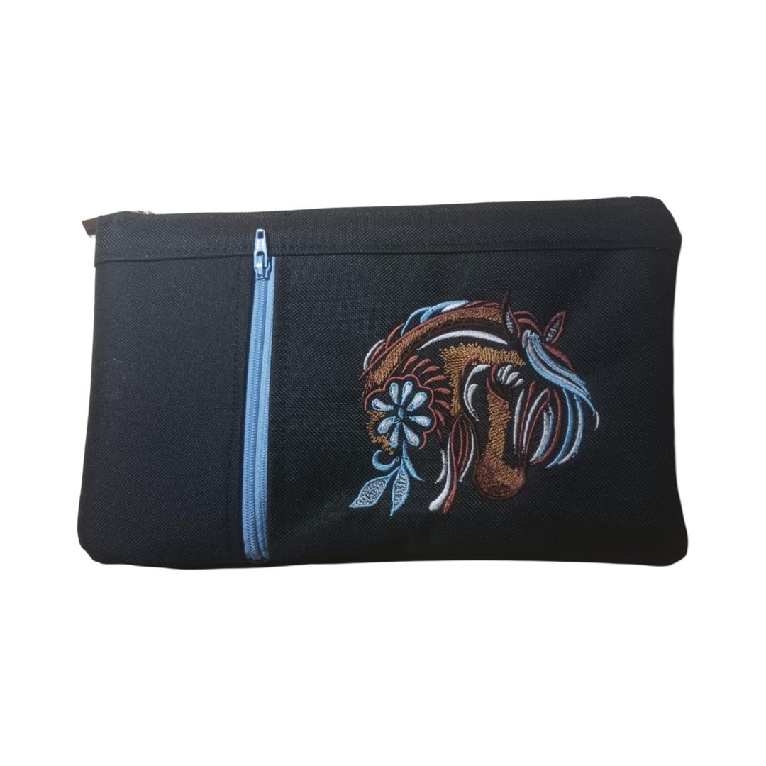Zippy Zipper Black Clutch Horsehead - Etsy