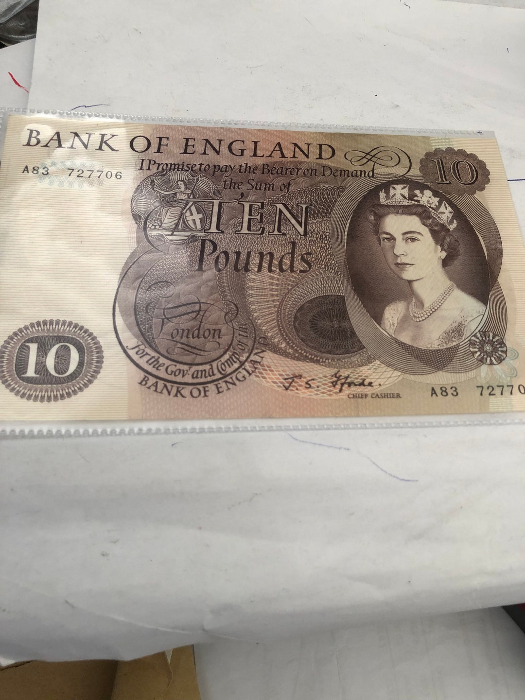 Bank of England Ten Pound Note A83 727706 - Etsy UK