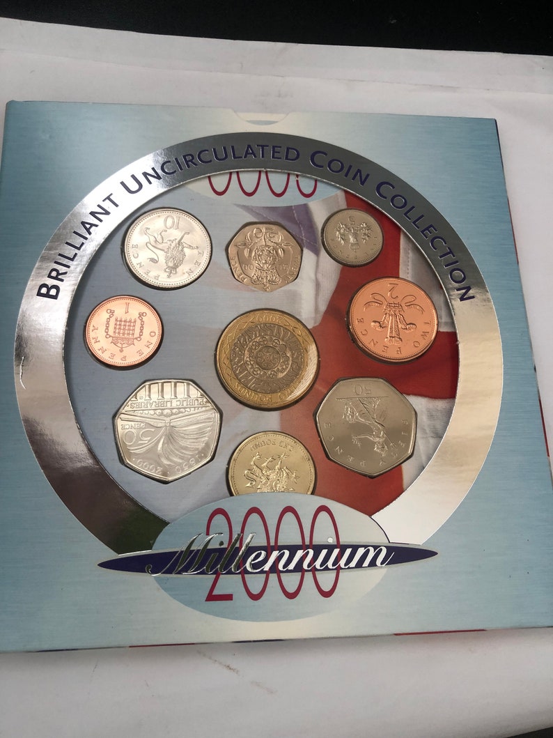 2000 Millennium 9 Coin Collection Set Sealed - Etsy
