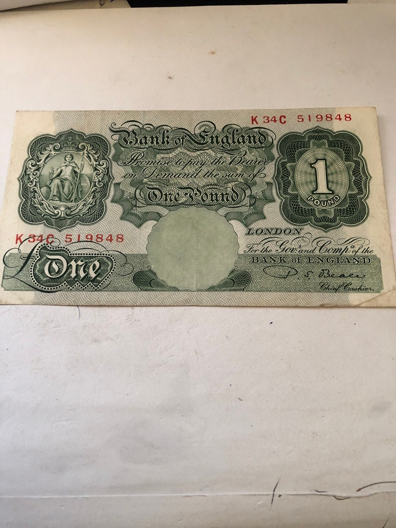 Bank of England One Pound Notes Choice of 7 - Etsy