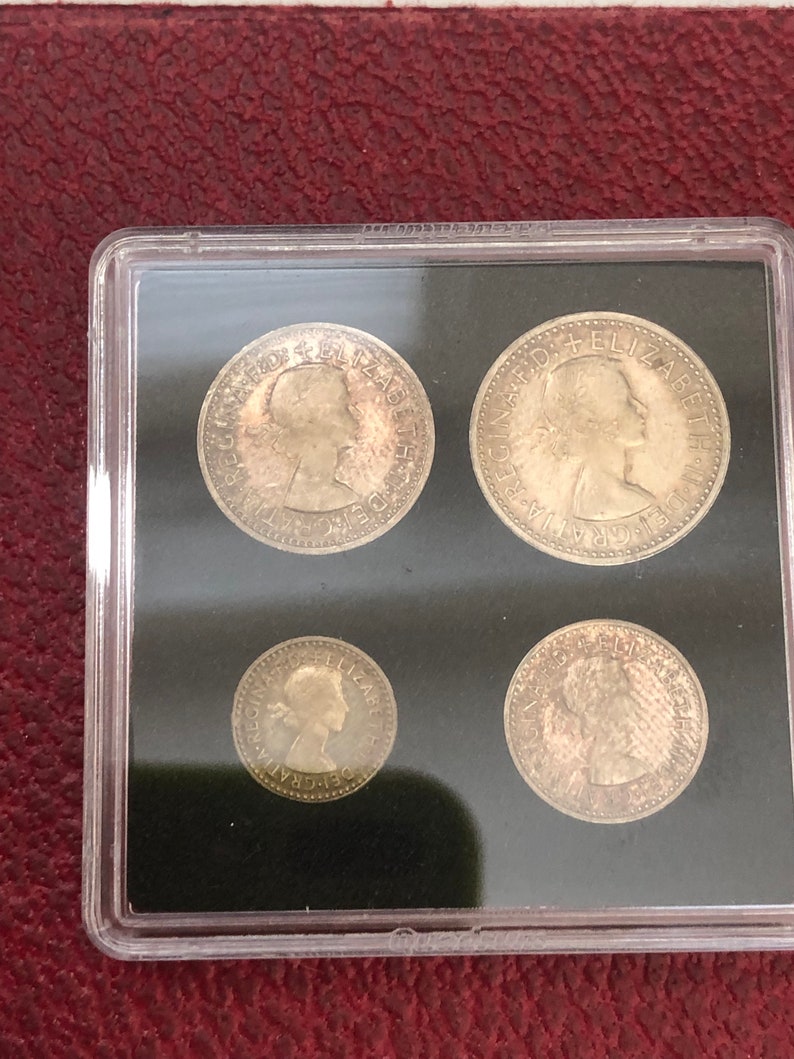Queen El;izabeth II 1957 Maundy Coin Set in Case RARE - Etsy