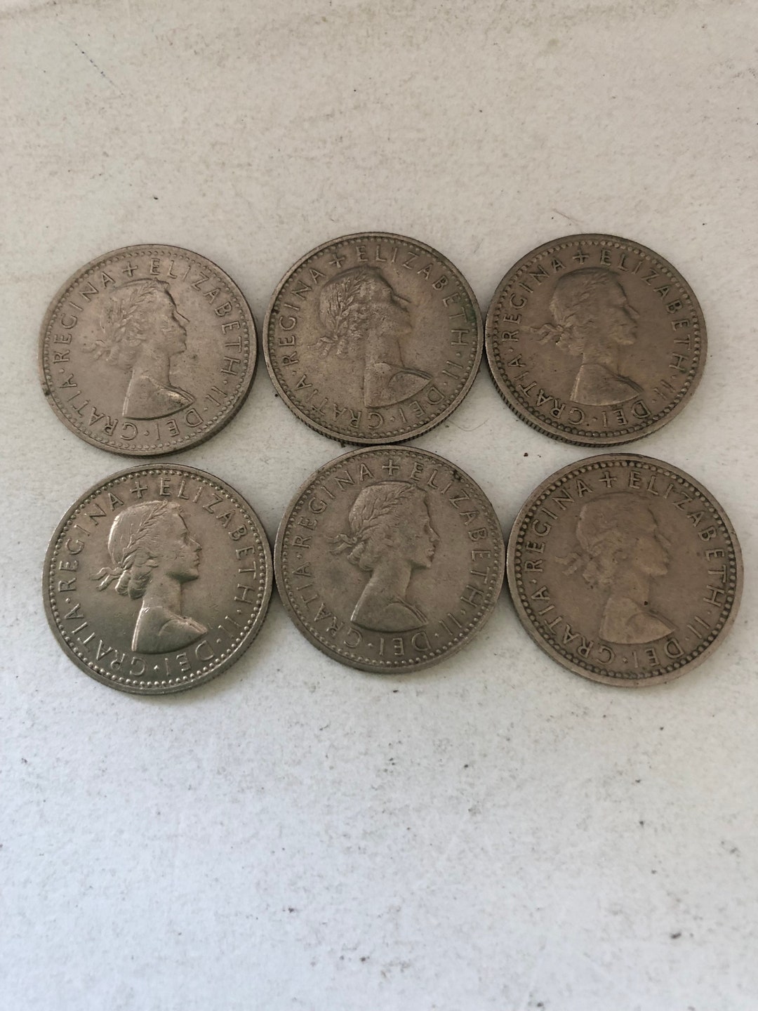 Queen Elizabeth II Sixpence Coins Different Dates 6 in Tota - Etsy