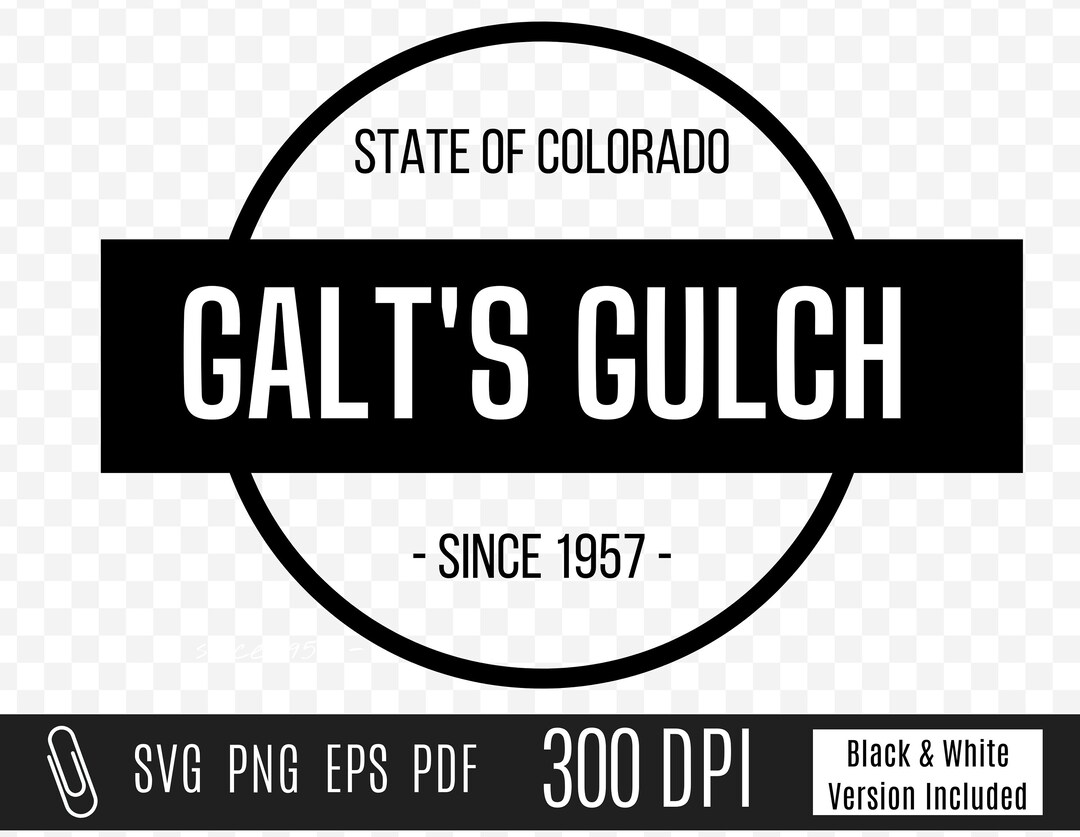 Galt's Gulch Logo Ayn Rand Qoute the Fountainhead Libertarian Anarchist ...