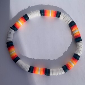 Sunset Themed Clay Heishi Beaded Bracelet | Western Sunset Bracelet ...