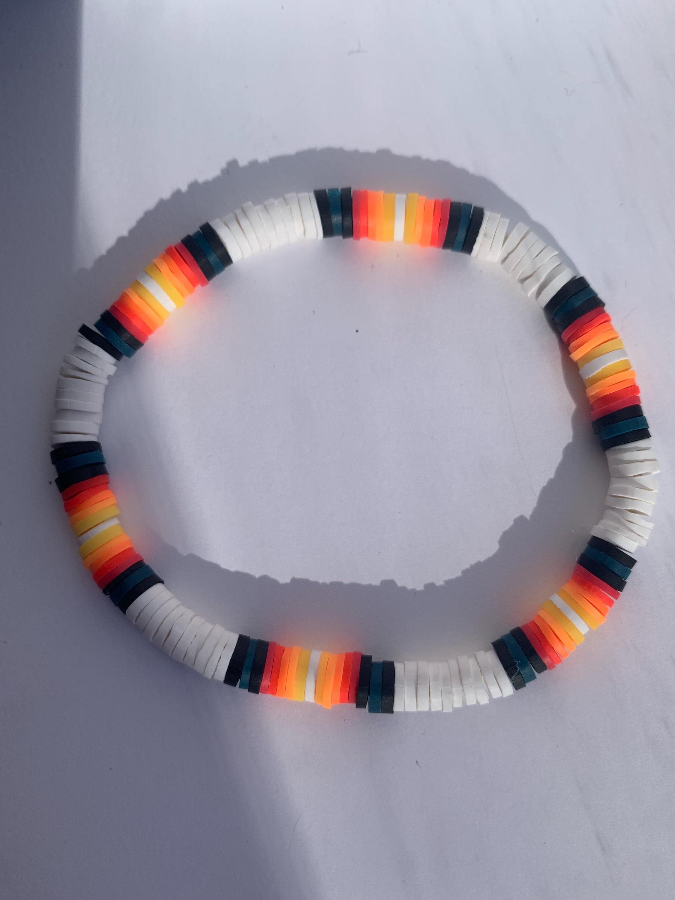Sunset Themed Clay Heishi Beaded Bracelet | Western Sunset Bracelet ...