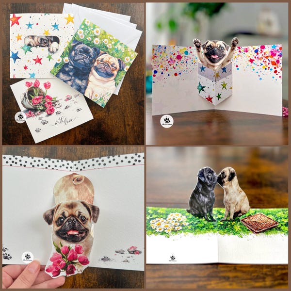 Pug Card - Etsy