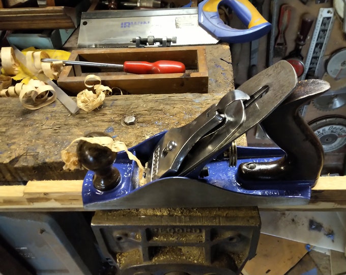 Record No 4 1/2 Bench Plane With Wooden Handles and Brass Fittings ...