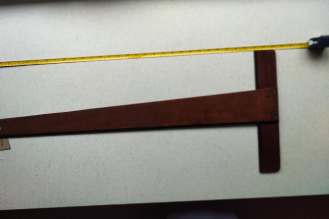 Beautiful T-square in Mahogany and Ebony Sensitively Cleaned and Re ...