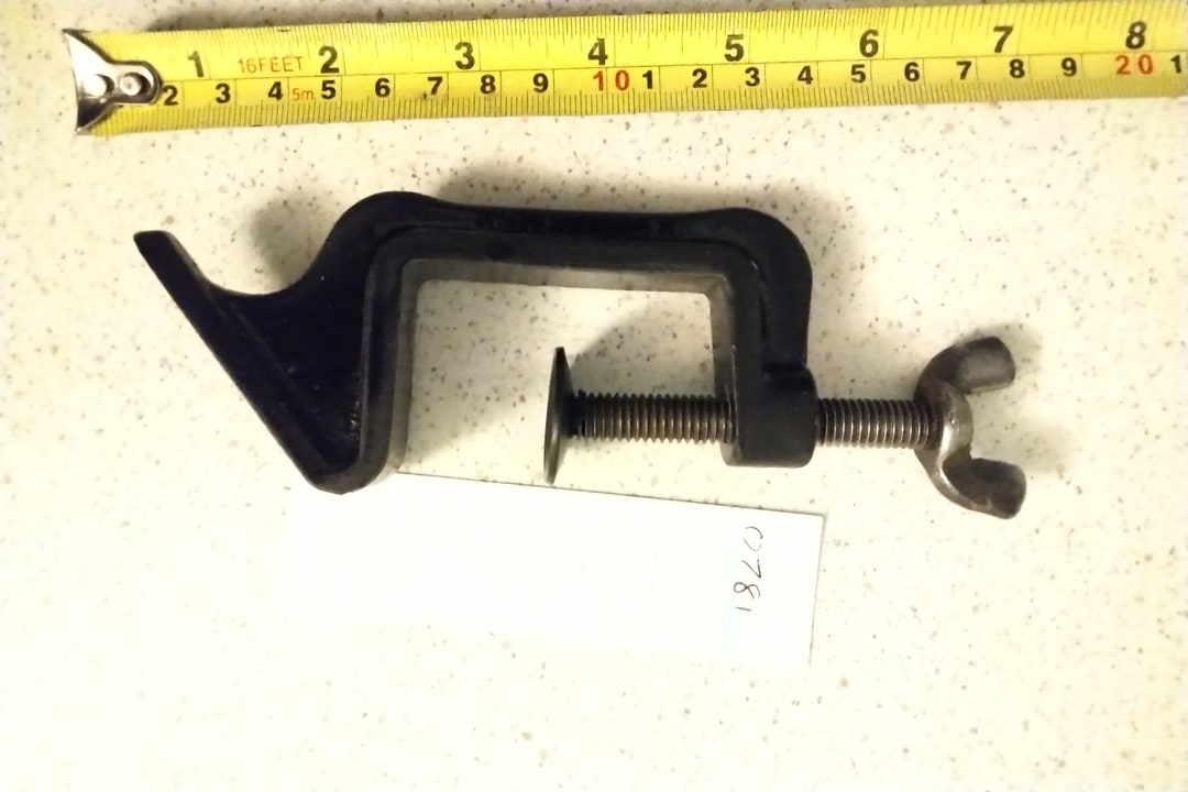 Unusual Clamp With Aluminium Body, Cleaned and Repainted Ready for Use ...