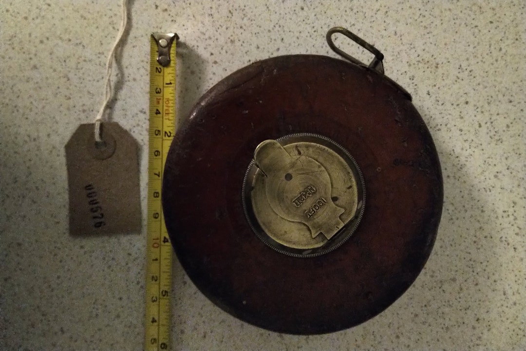Uncommon J Raybone & Sons 100ft Steel Tape Rule in Very Good Condition ...