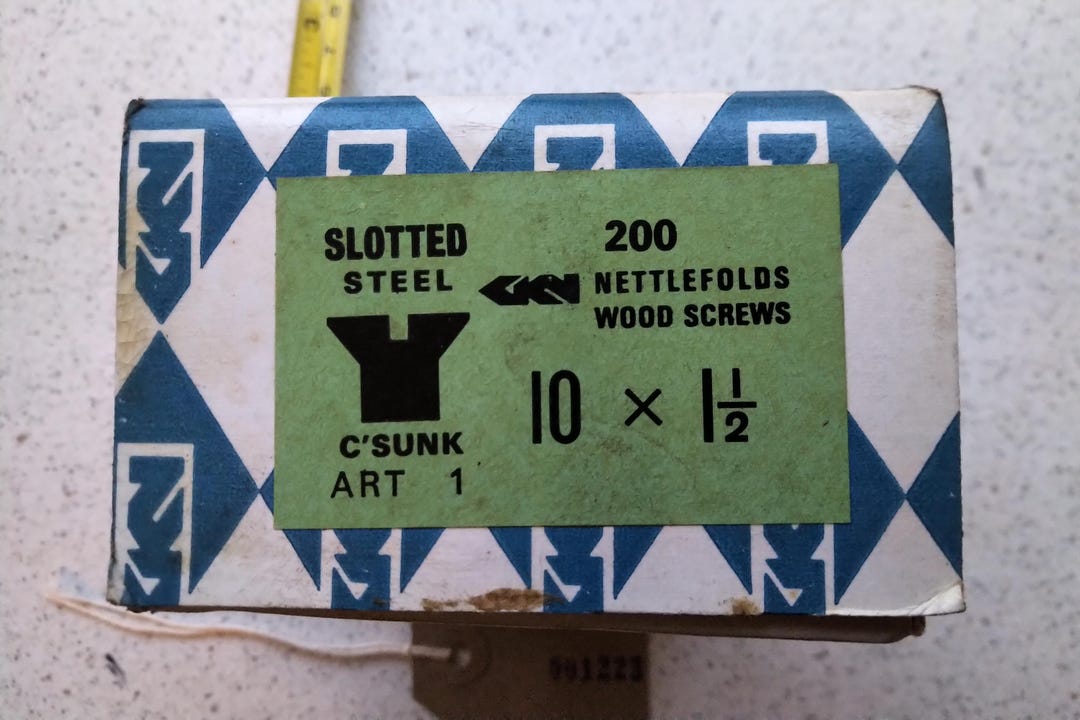 Full and Unopened Box of Genuine New Old Stock Nettlefolds Slotted ...