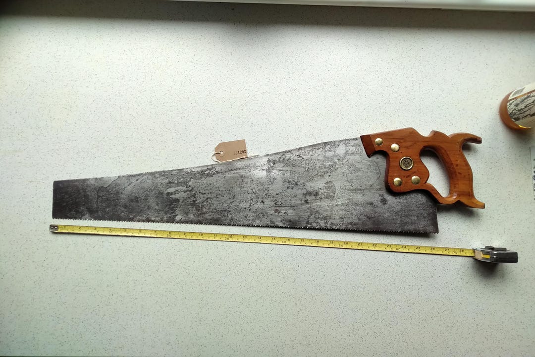 Early 20th Century Disston Hand Rip Saw (26 X 7 Tpi) in Usable ...