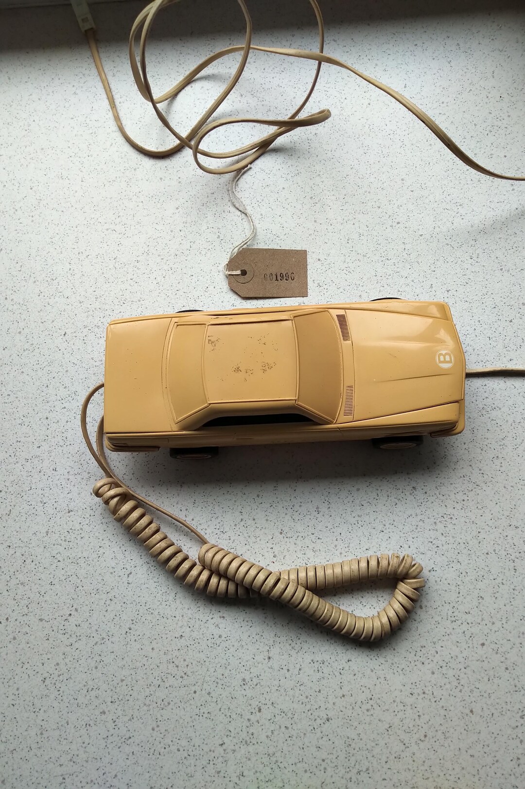 Car Shaped Telephone Handset Advertising "betacar" Modelled in the ...