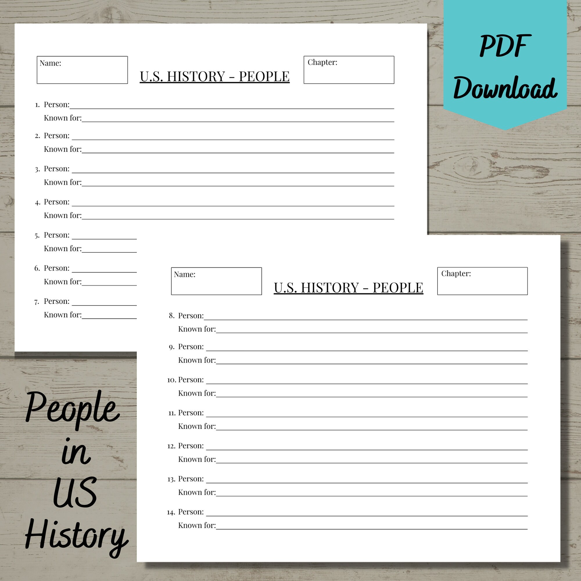 US History Study Helps, Class Notes Printable, Jr. High, High School ...