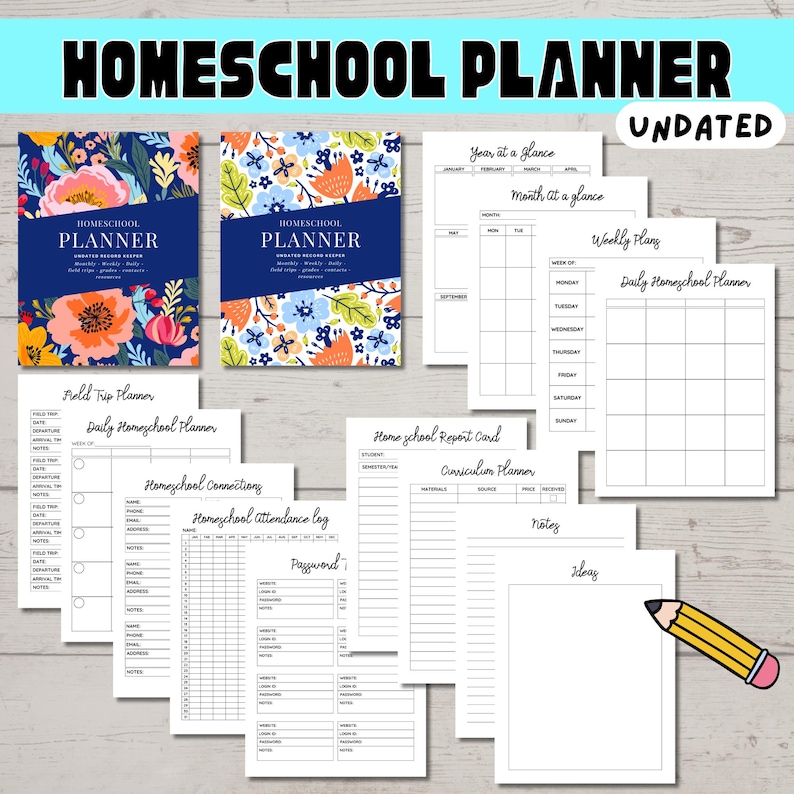 Homeschool Planner, Record Keeper, Home School Organizer, Teacher ...