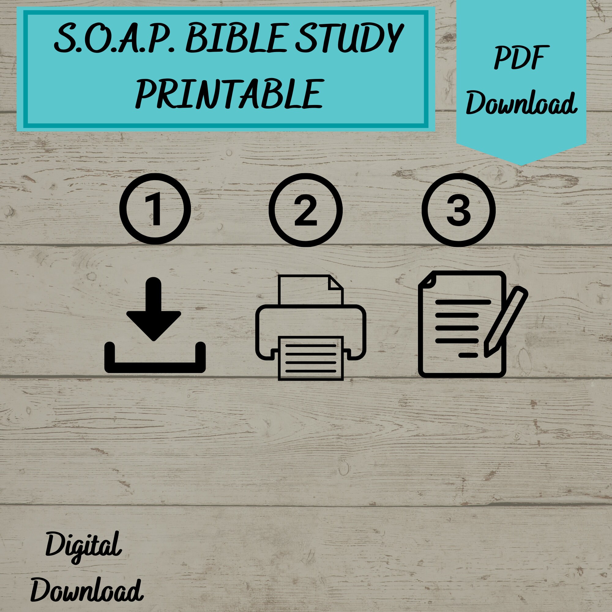 Printable Bible Study - SOAP Bible Study Method - Sermon Notes - Prayer ...