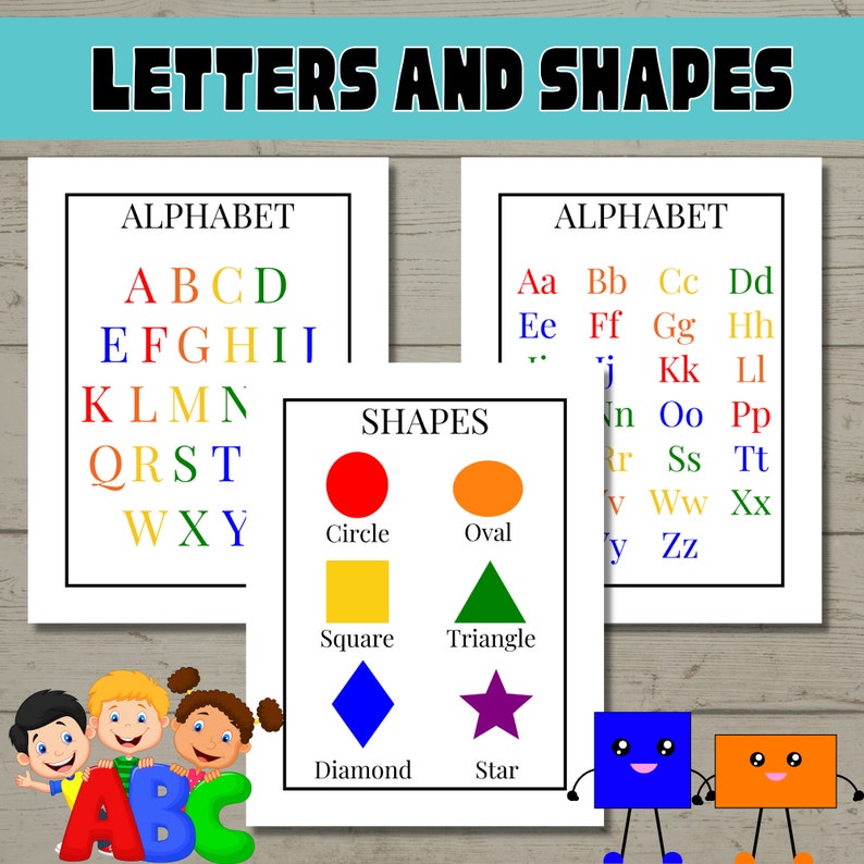 13 Educational Posters Classroom Anchor Charts Includes Colors, Numbers ...