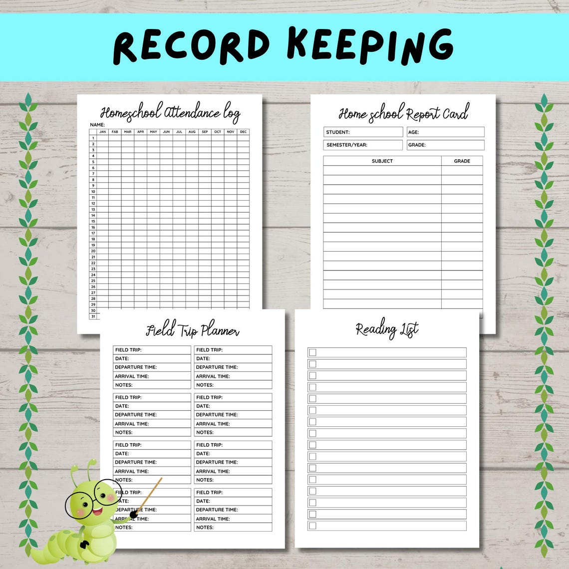 Homeschool Planner, Lesson Plans, Attendance, and Record Keeper ...
