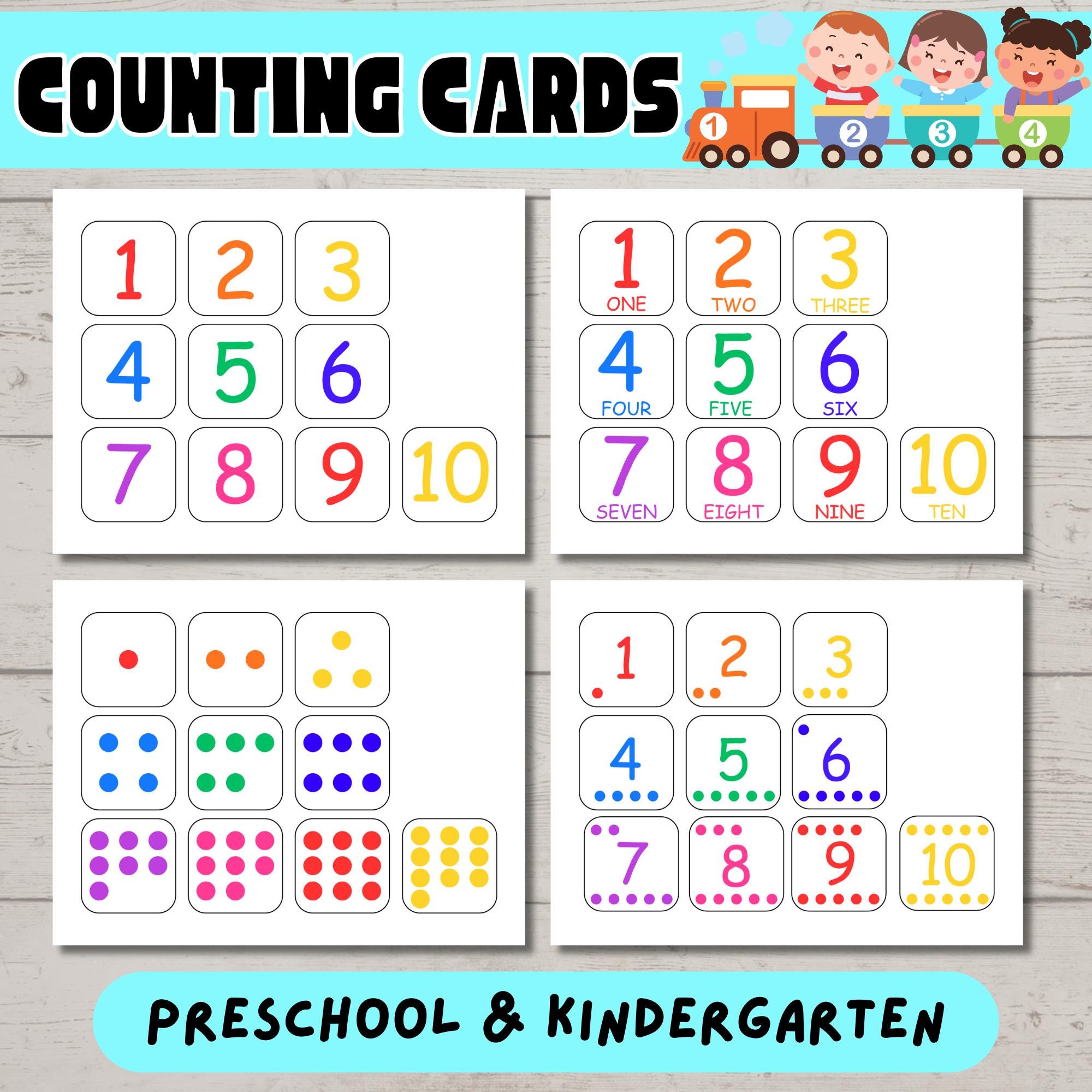 Number Flashcards, Numbers for Preschool, Number Recognition, 1-10 ...