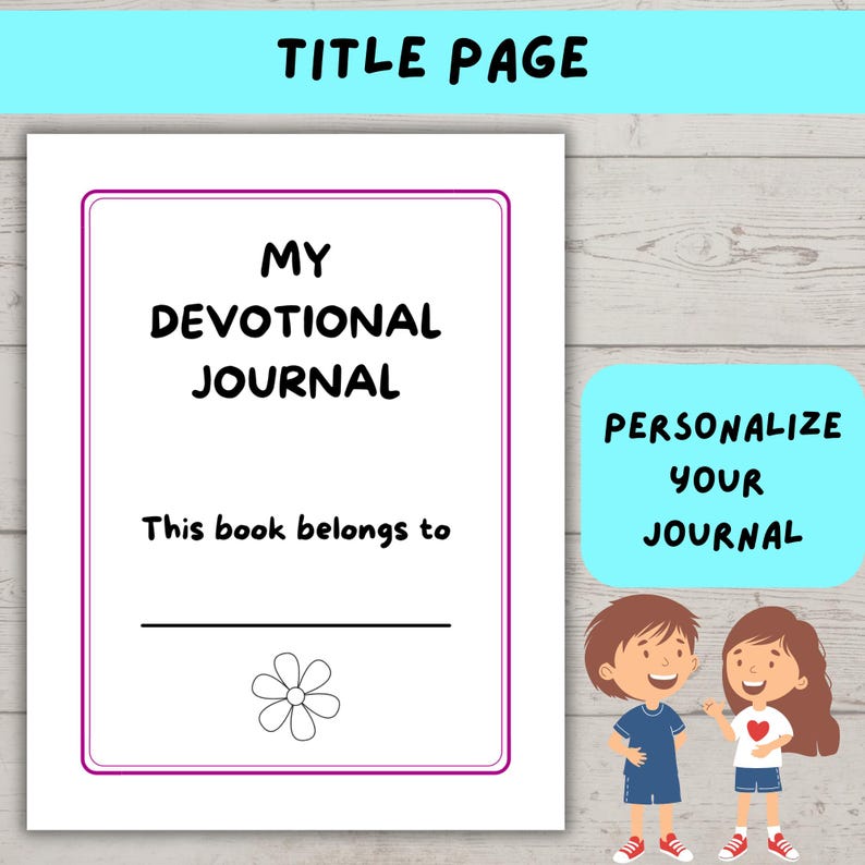 Kids Devotional Journal Printable: Bible Study Worksheets (PDF) - Etsy