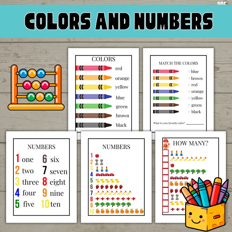 13 Educational Posters Classroom Anchor Charts Includes Colors, Numbers ...