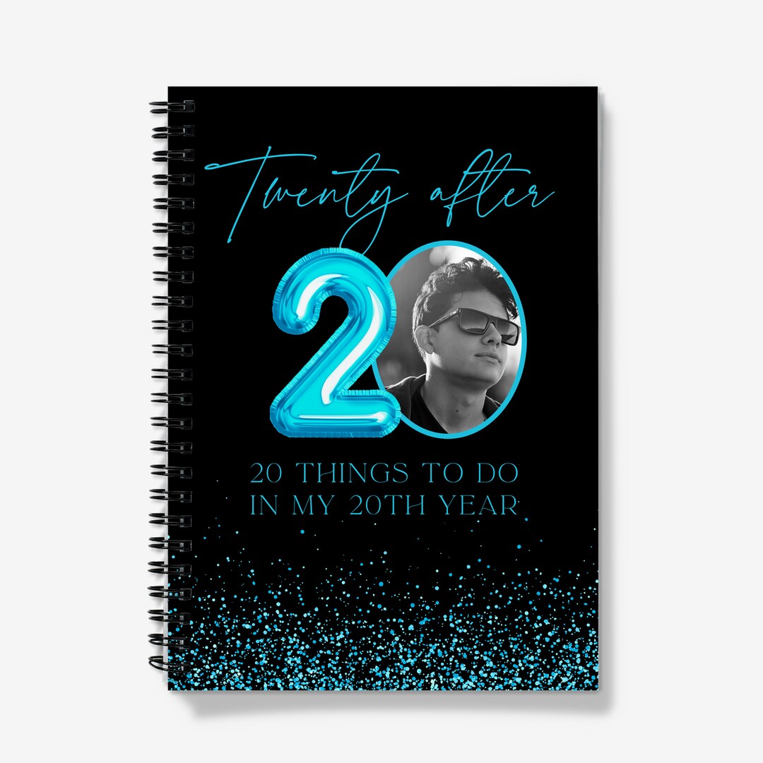 20 After 20 Bucket List Birthday Book, Blue Birthday Gift Book, 20 ...