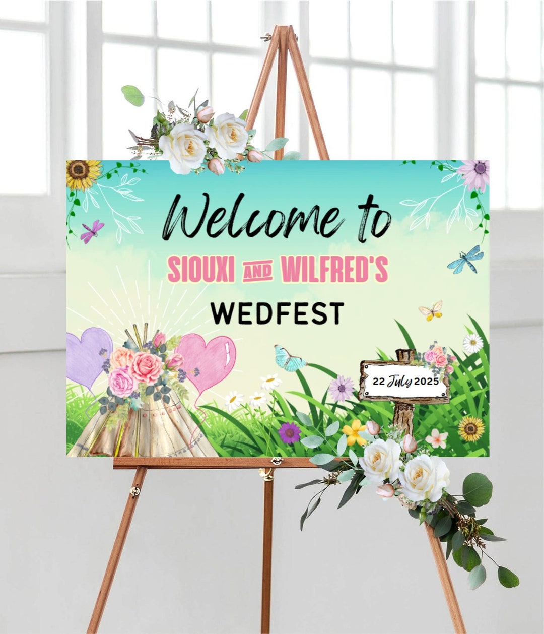 A1 and A2 Wedfest Wedding Welcome Signs Summer Wedding - Etsy